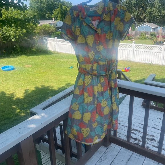 palava | Dresses | Palava Louise Monstera Print Dress | Poshmark